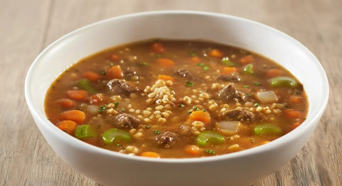 Hearty And Wholesome Beef Barley Soup - Erikarecipes