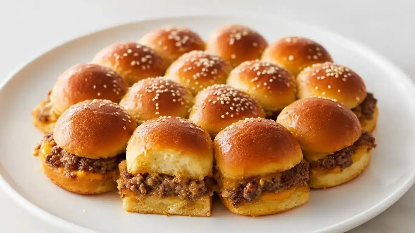 Baked Cheeseburger Sliders Easy Recipe - Erikarecipes